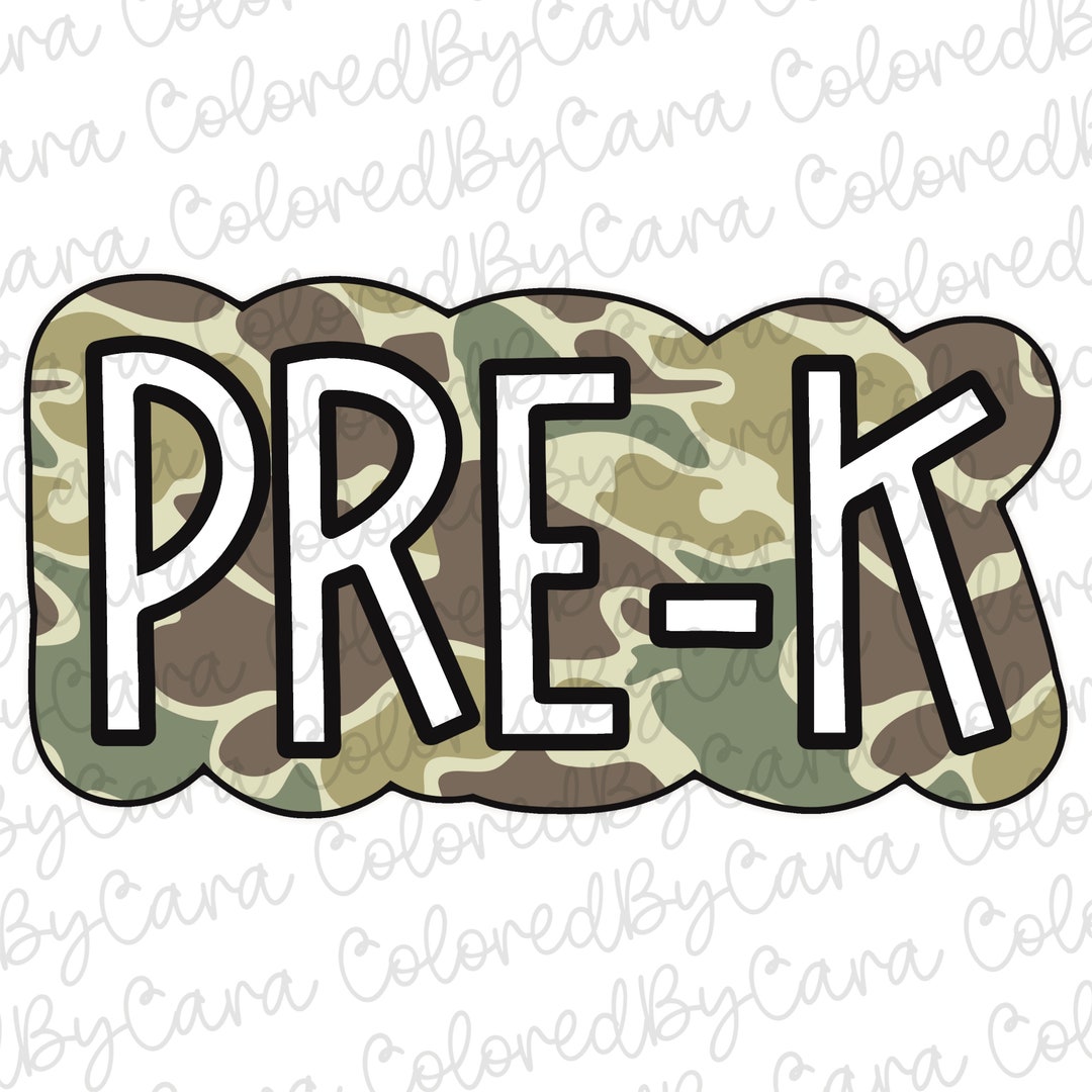 Old Camo Pre-k PNG Transparent Letters/ Camo Boy Back to School ...