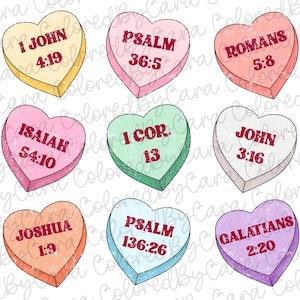 Conversation Hearts Png/ Valentines Png/ Christian Valentine ...