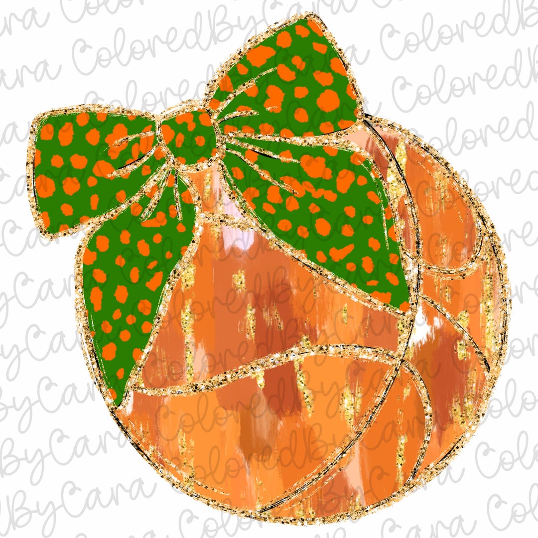 Coquette Gold Glitter Basketball Png Girls Basketball Design Dtf Girls ...