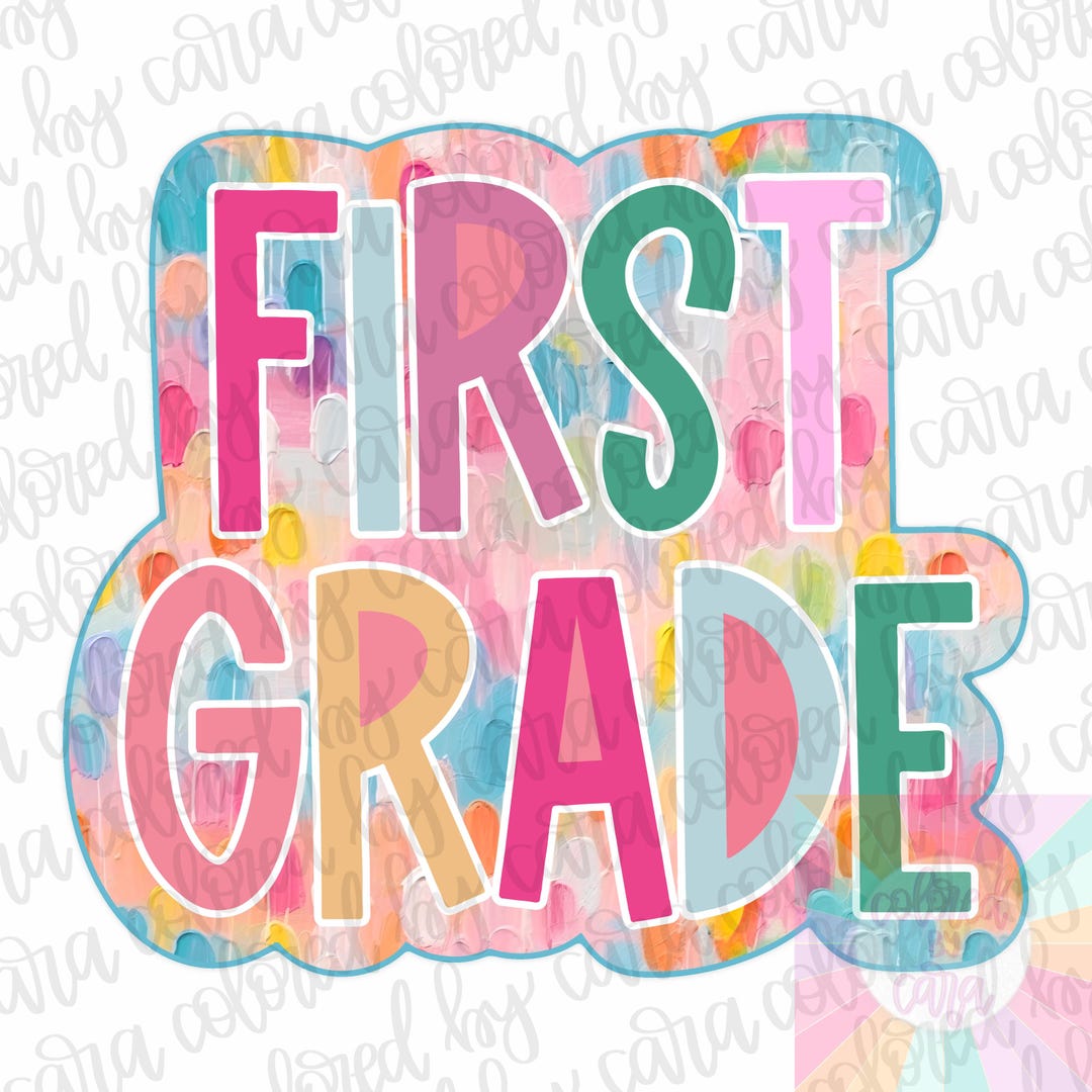 First Grade PNG/ Back to School Png/ Elementary Png/ School Png/ School ...