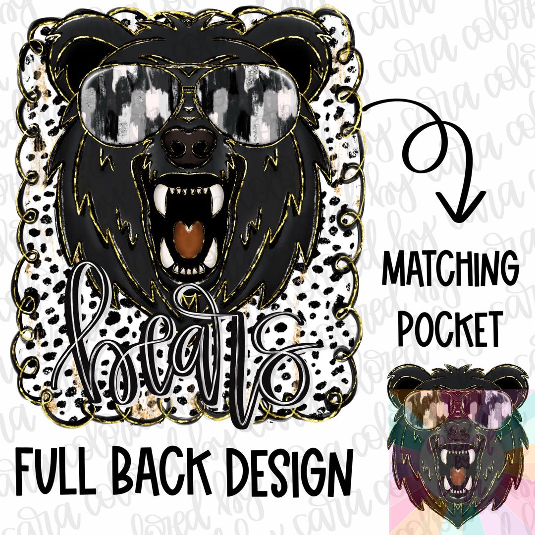 Black Bears Preppy Mascot Coquette Png Girls Preppy Bears Design Dtf ...