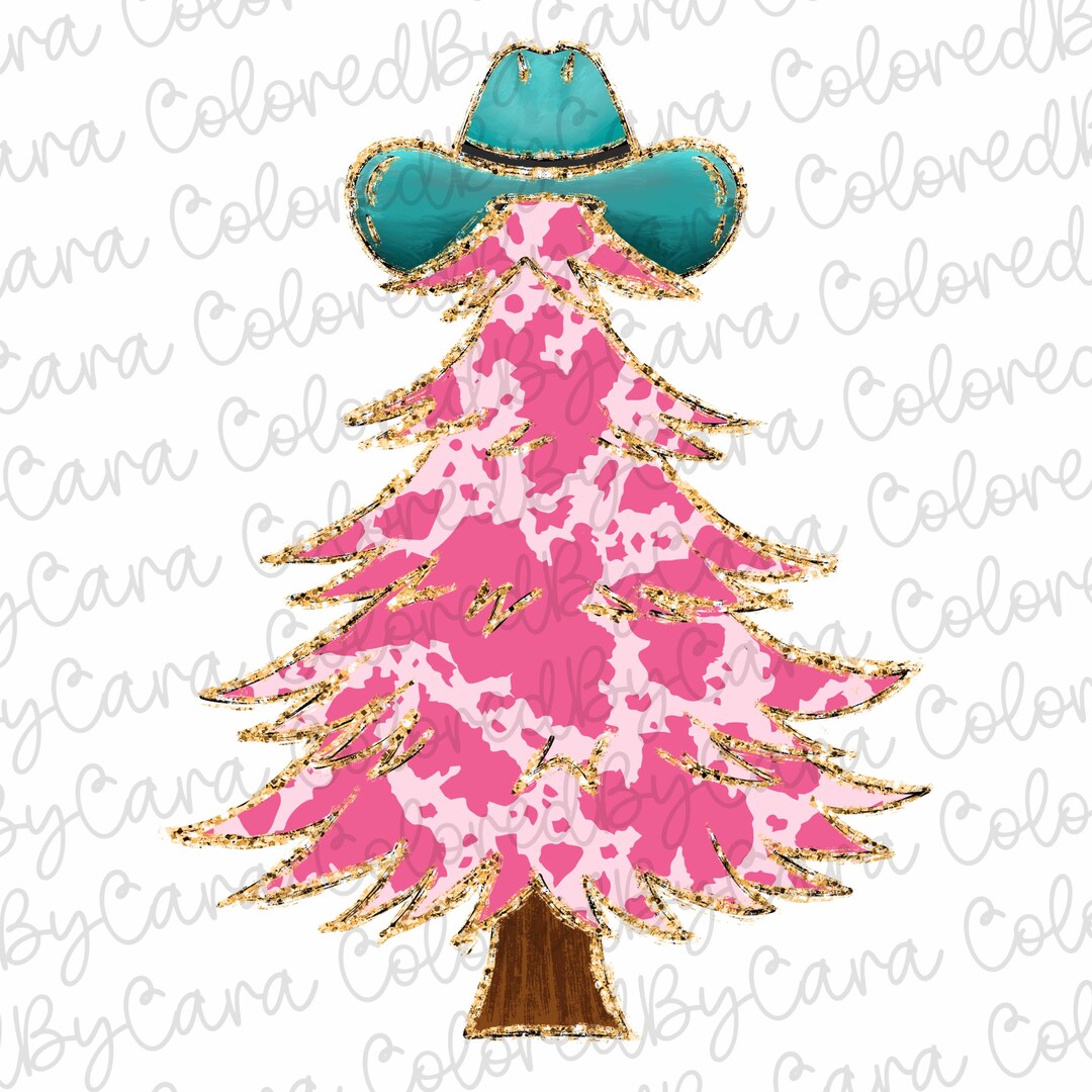 Cowgirl Christmas Western Coquette Glitter Christmas Png Cowboy ...