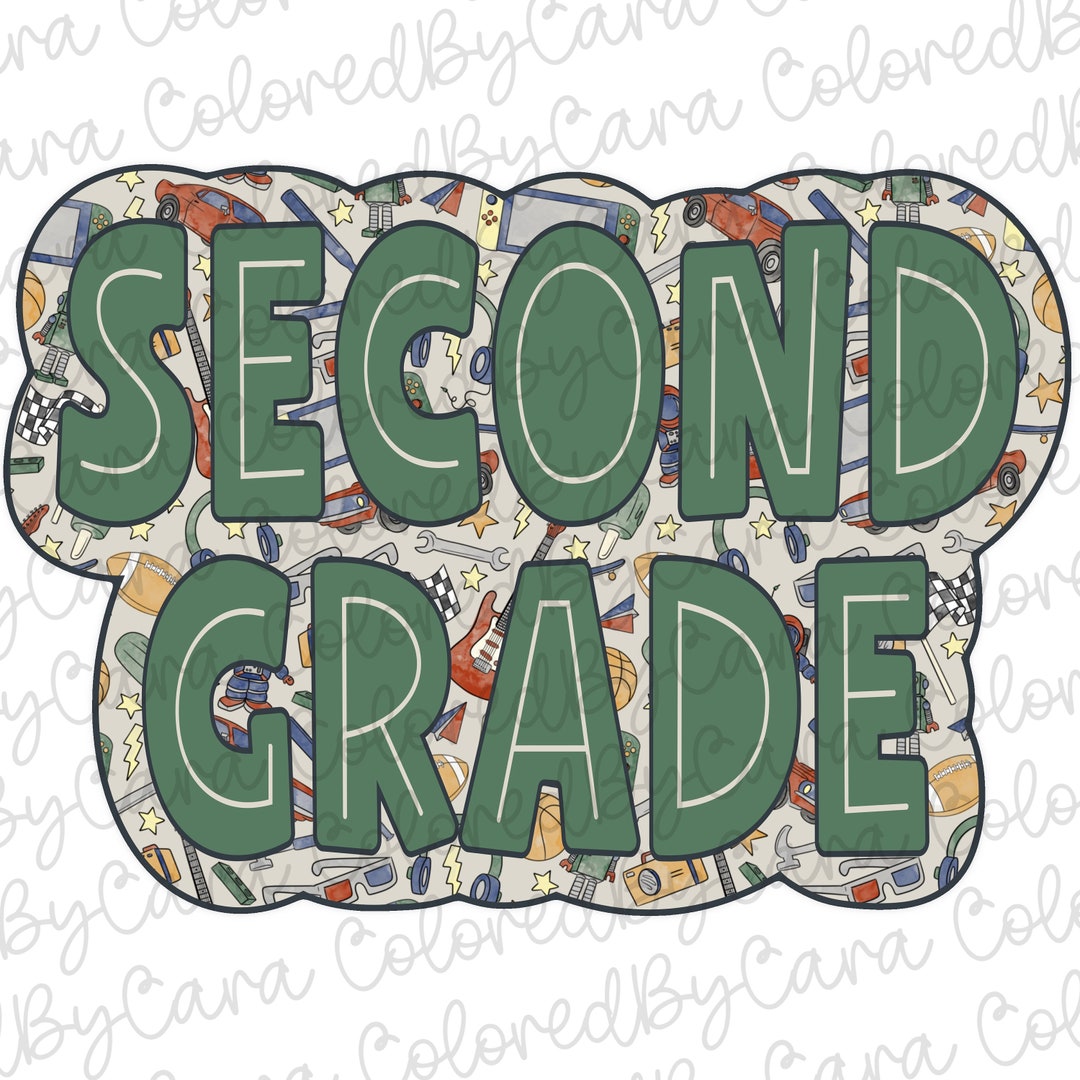 Second Grade PNG/ Boy Back to School Png/ Elementary Png/ School Png ...