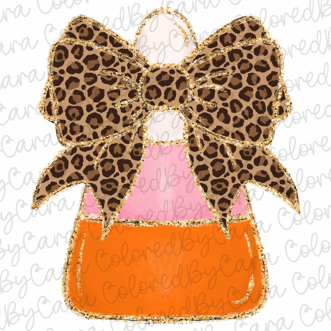 Cheetah Coquette Candy Corn Gold Glitter Candy Corn Png Girls Fall ...