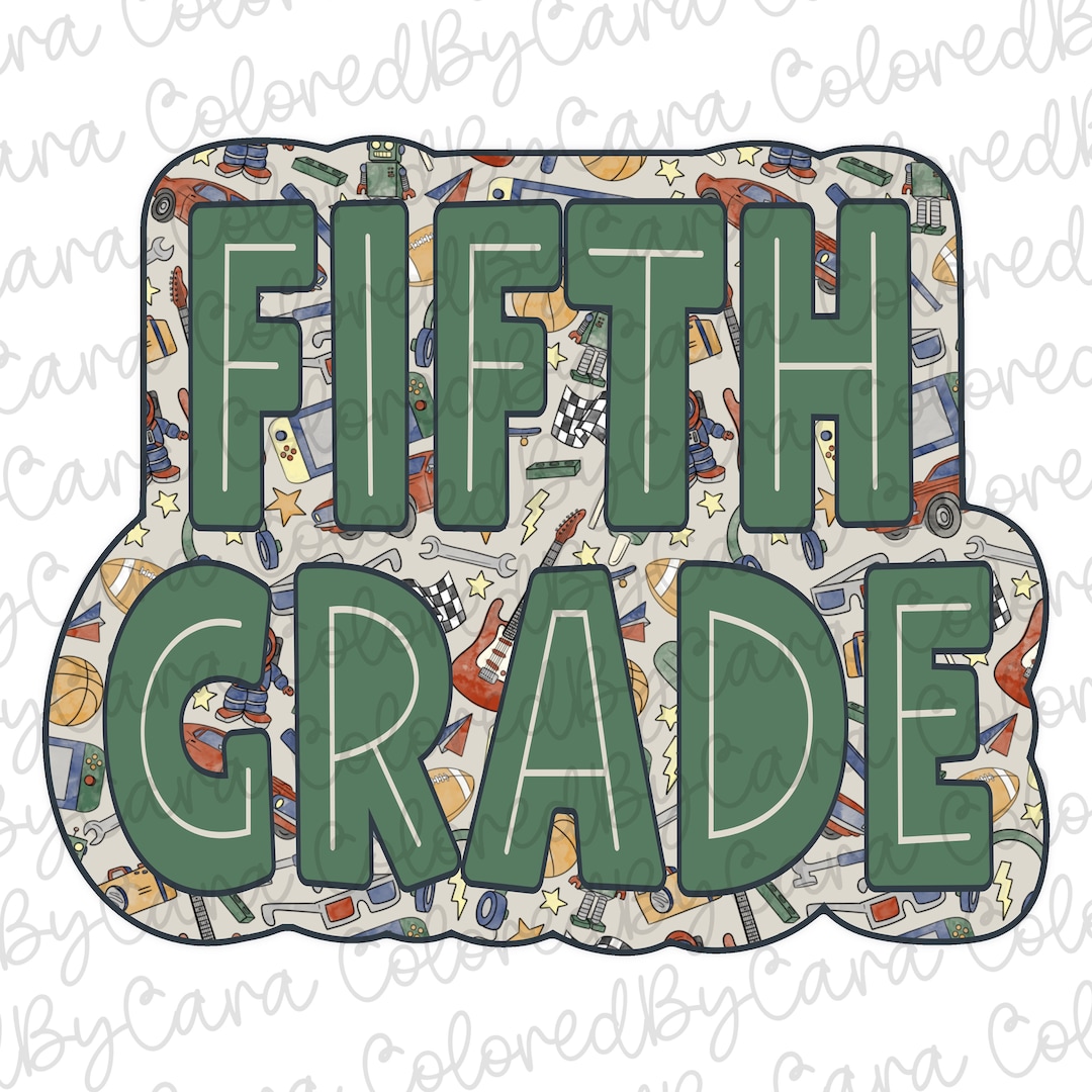 Fifth Grade PNG/ Boy Back to School Png/ Elementary Png/ School Png ...