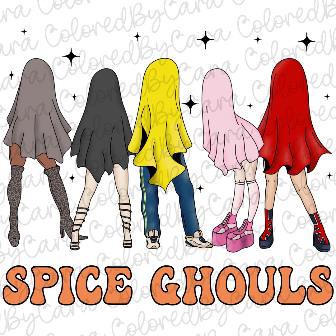 Spice Ghouls Png Girls Halloween Sublimation Design Dtf Halloween Ghosts Basic Boojee Girly ...