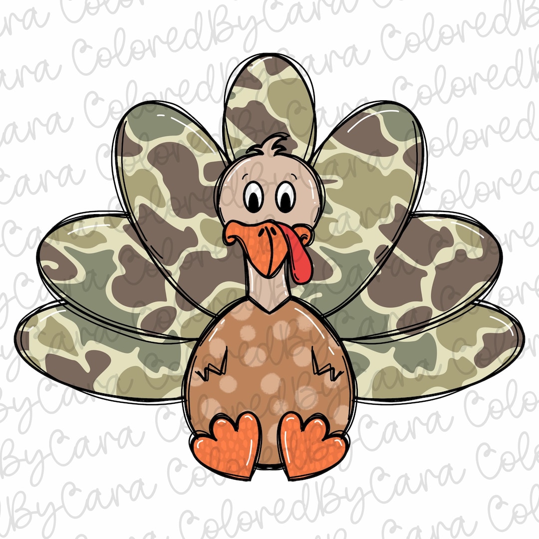 Camo Turkey Png Fall Turkey Design Dtf Halloween Boys Fall Png Kids ...