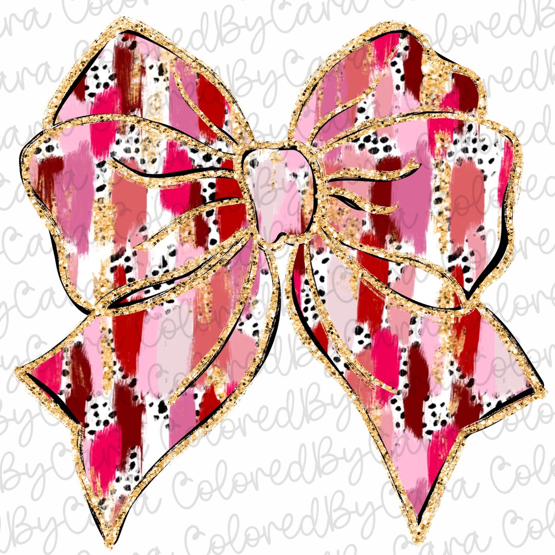 Valentines Coquette Bow Png/ Coquette Png/ Dalmatian Png/ Bow Design ...