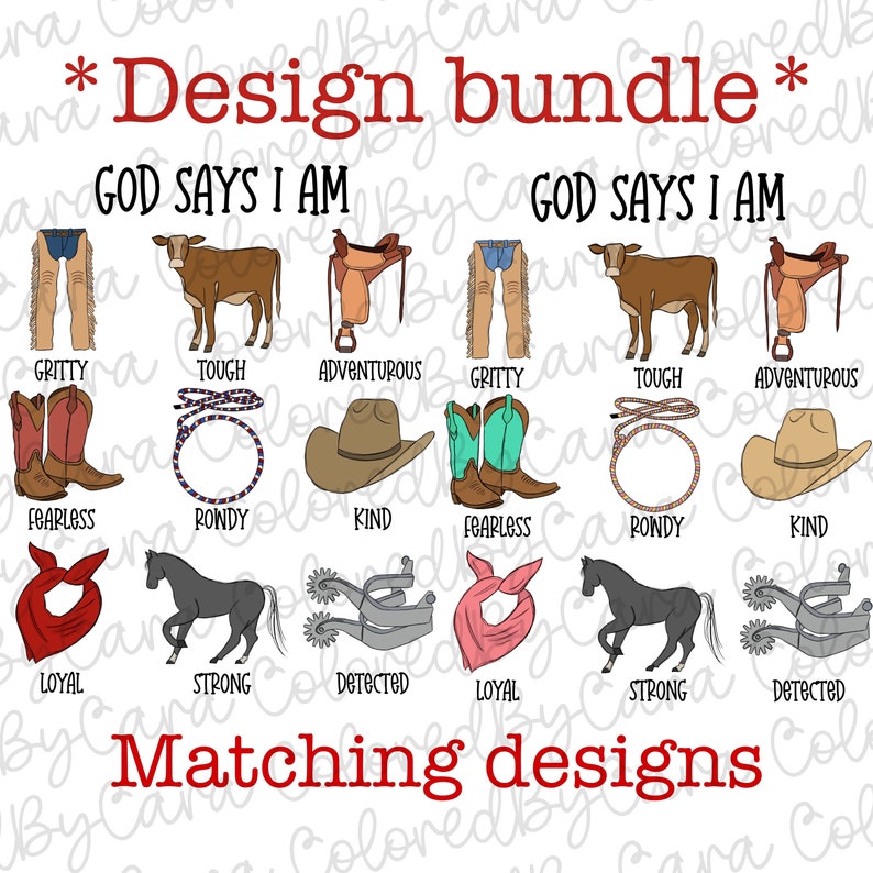 God Says I Am Cowboy and Cowgirl / Western Png/ Cowgirl - Etsy