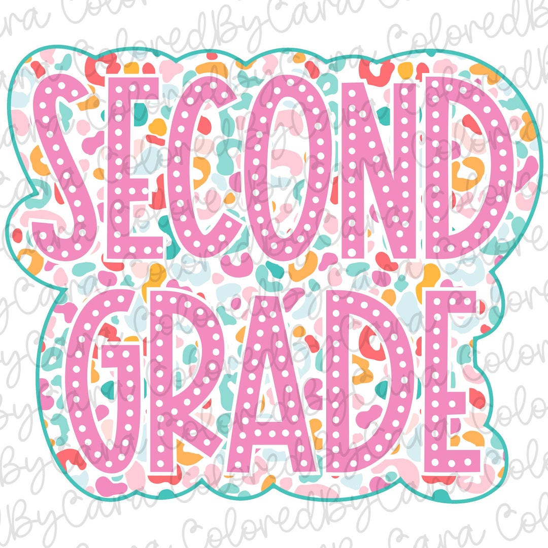 Second Grade PNG/ Back to School Png/ Elementary Png/ School Png ...