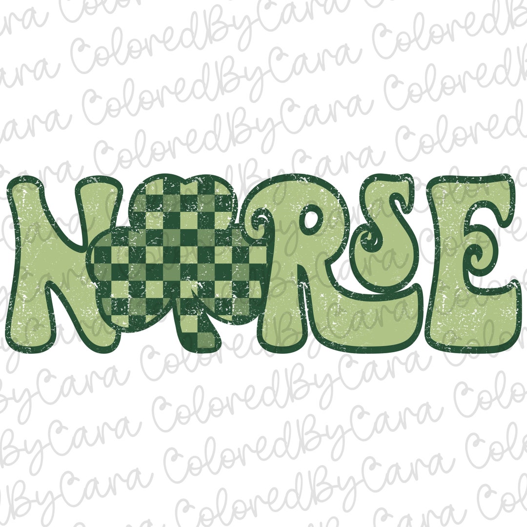 Nurse Saint Patrick’s Day Png/ Retro Nurse St Pattys Day/ Shamrock Png ...