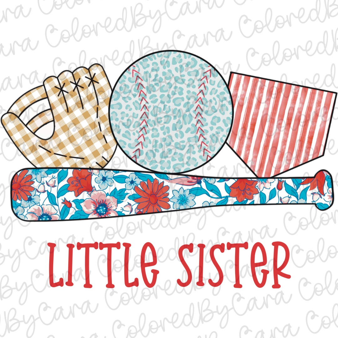 Baseball Sister Png/baseball Sis/ Little Sister/ BOHO Baseball Sister ...