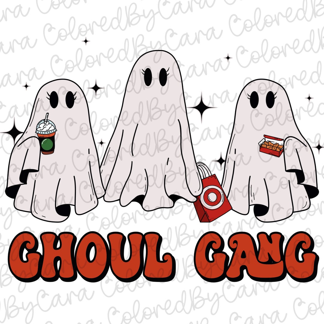 Ghoul Gang Trio Png Girls Ghost Retro Halloween Png Design Ghoul Dtf ...