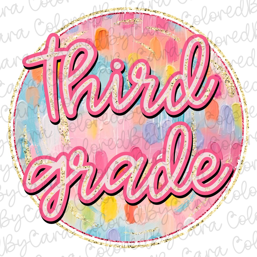 Third Grade PNG/ Back to School Png/ Elementary Png/ School Png/ School ...