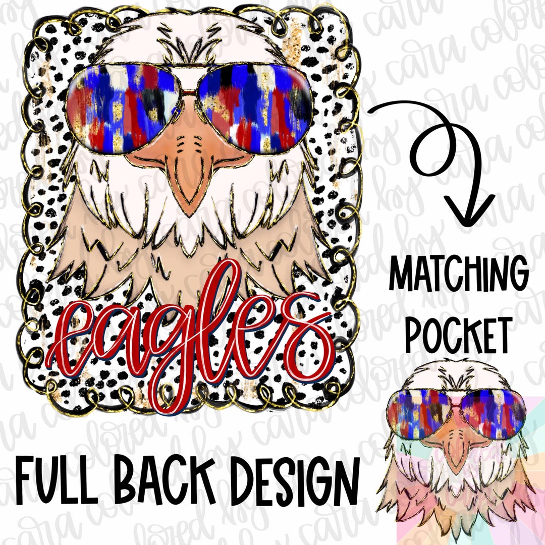 Eagles Preppy Mascot Coquette Png Girls Preppy Eagles Design Dtf Red ...