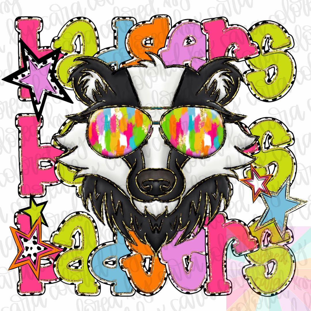 Preppy Neon Badger Preppy Mascot Coquette Png Girls Preppy Badger ...