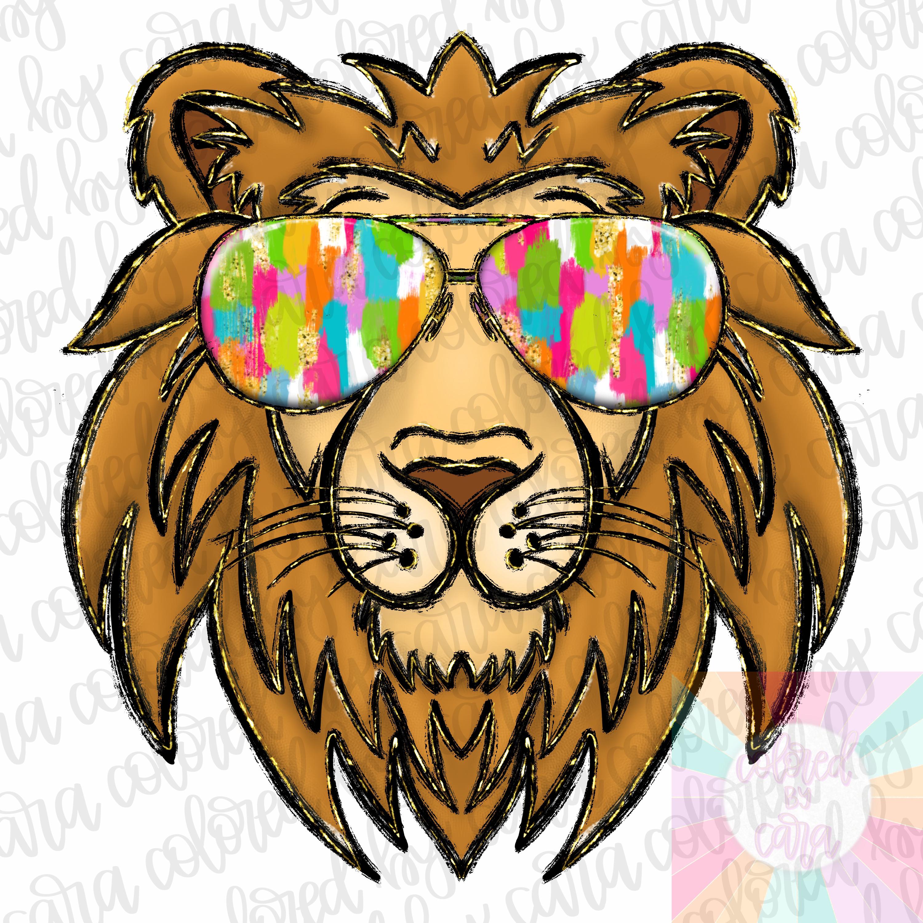 Preppy Neon Lions Preppy Mascot Coquette Png Girls Preppy Lions Design ...
