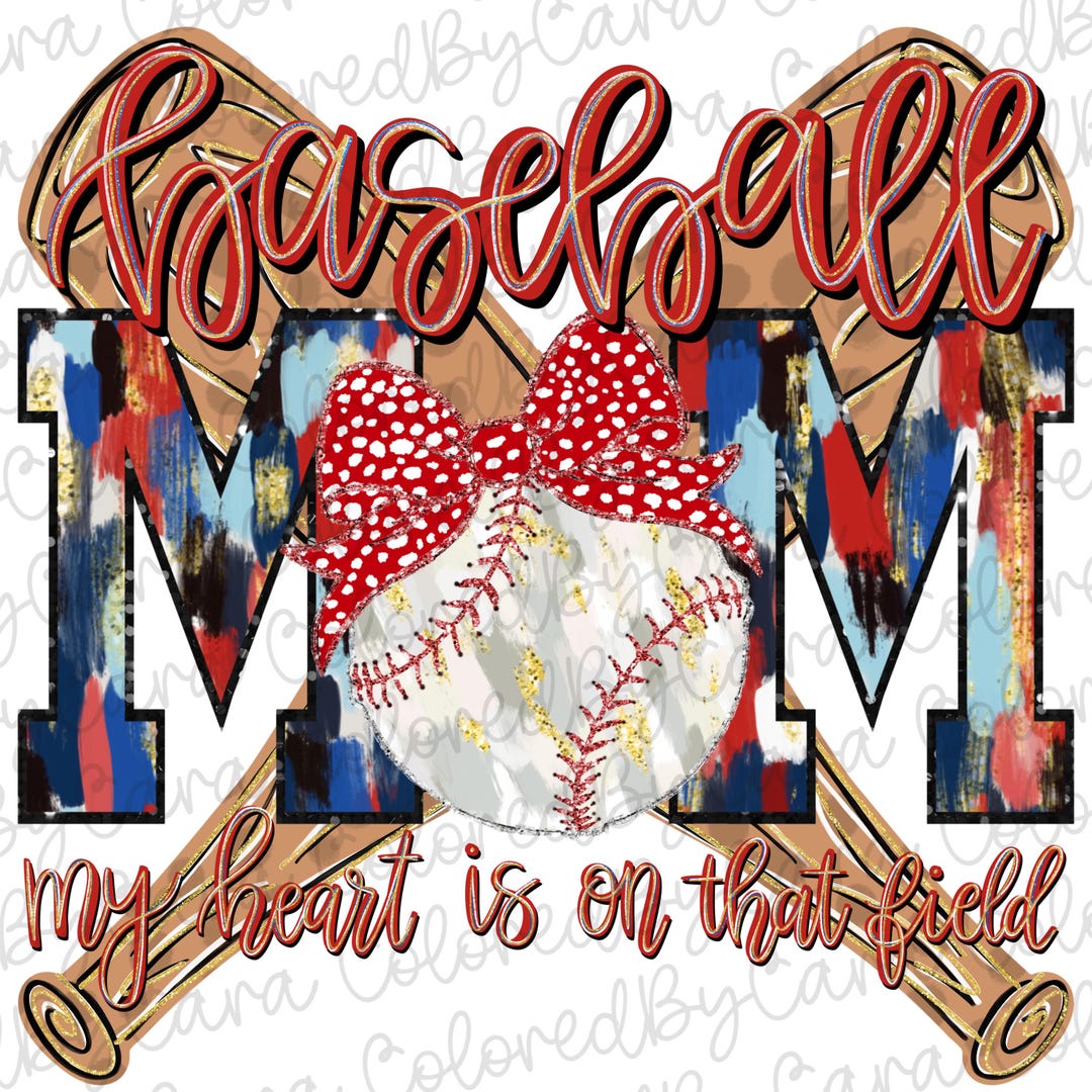 Preppy Baseball Mom Png My Heart is on That Field Coquette Baseball Mom ...