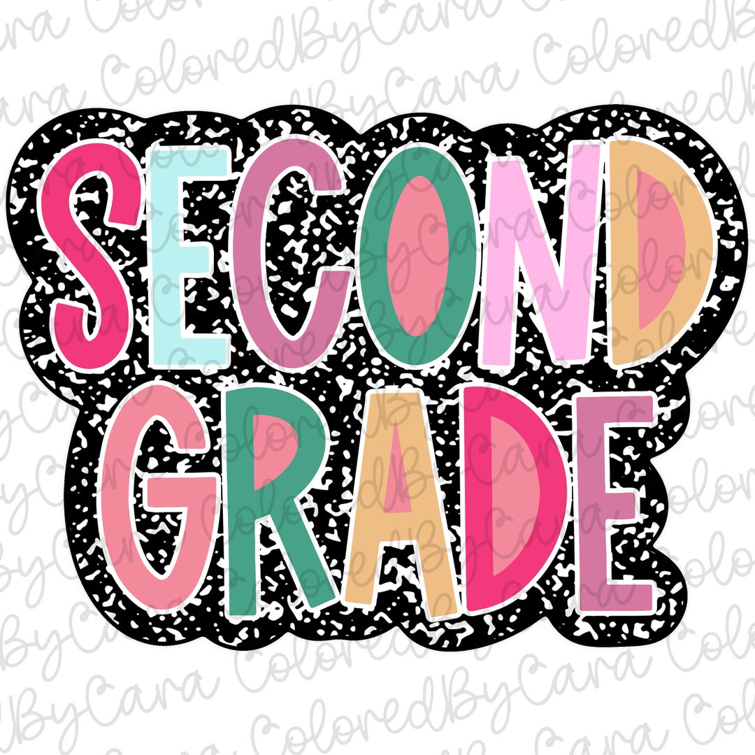 Second Grade PNG/ Back to School Png/ Elementary Png/ School Png ...