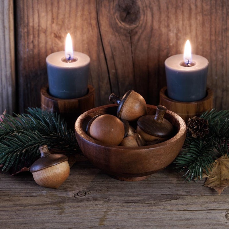 Wood Acorn - Etsy