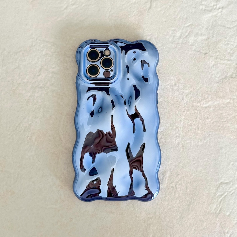 Blue Wave Swirl Phone Case, 3d Phone Case | iPhone 15, iPhone 14 ...