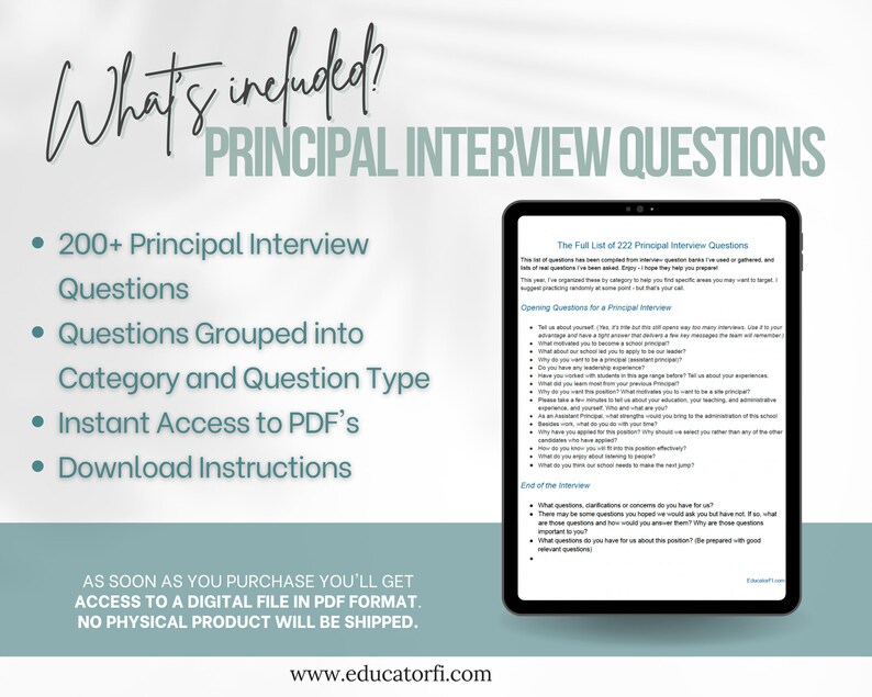 Ultimate School Principal Job Interview Question Bank - Over 200 ...