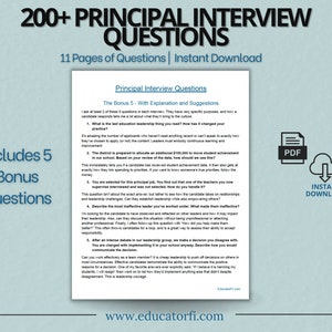 Ultimate School Principal Job Interview Question Bank - Over 200 ...