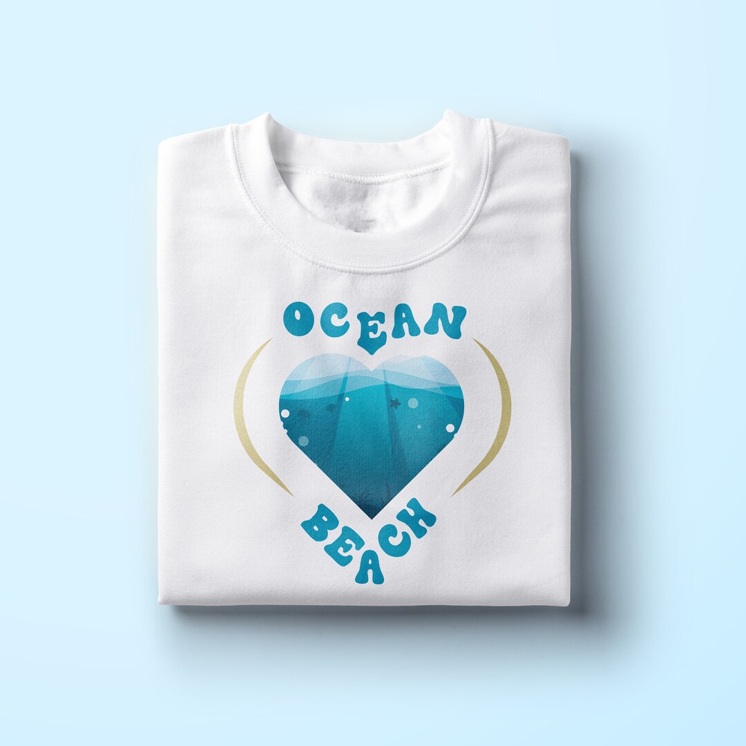 Ocean Beach Svg, Heart Sea Wave Svg, Sea Wave Svg, Ocean Vector Design ...