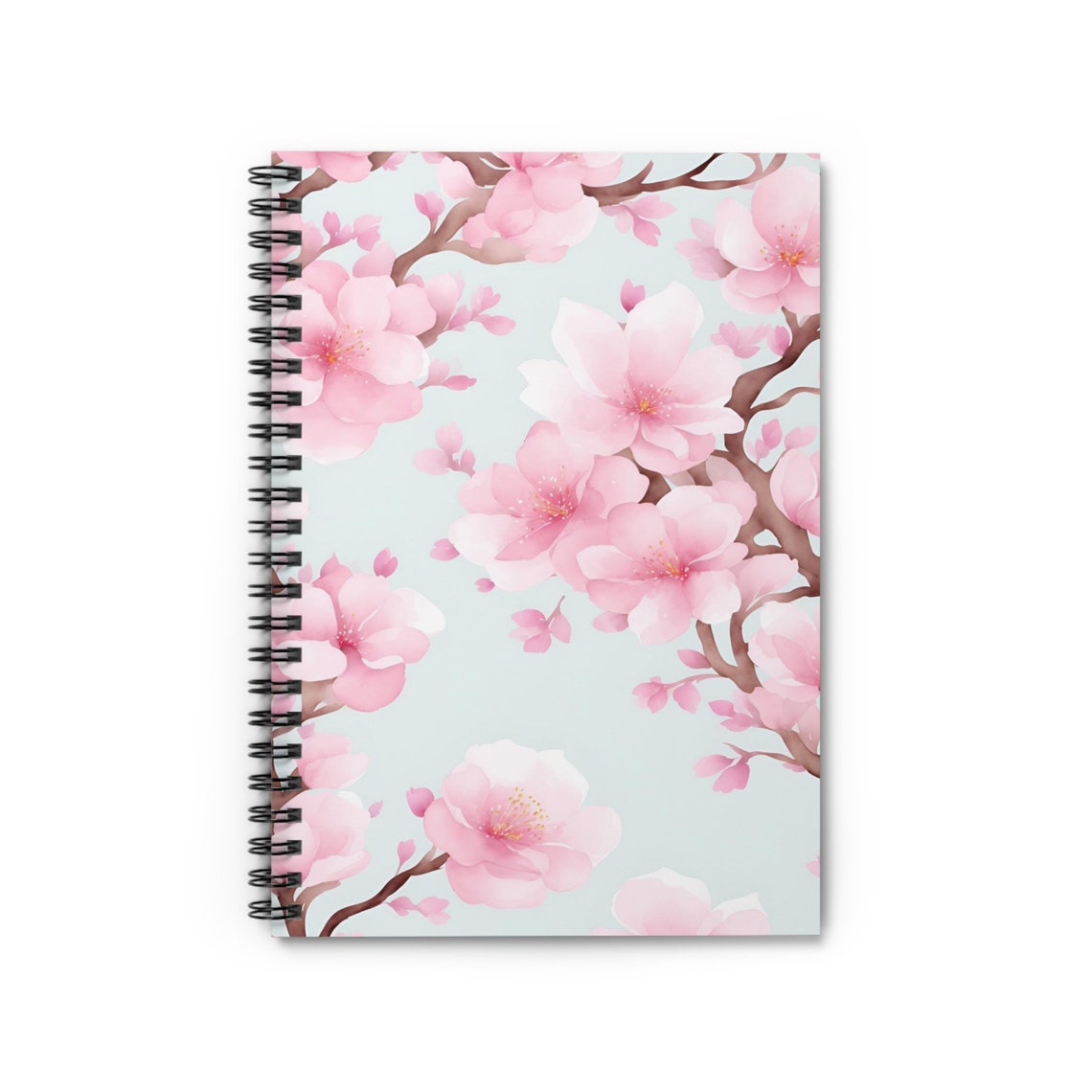 Cherry Blossom Spiral Notebook 8x6 in Ruled Pages Elegant Sakura ...