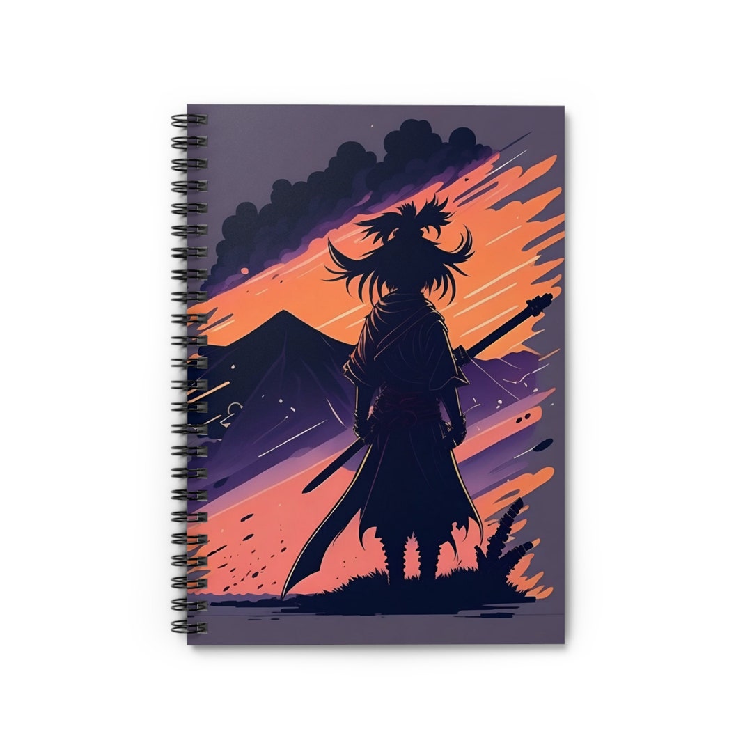 Samurai Sunset Journal Anime Inspired Spiral Notebook - Etsy