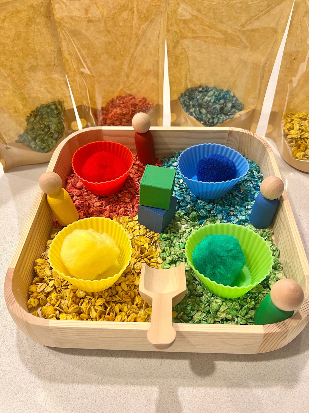 Colorful Sensory Kit | Sensory Play Kit | Rainbow Oats | Kids Sensory ...