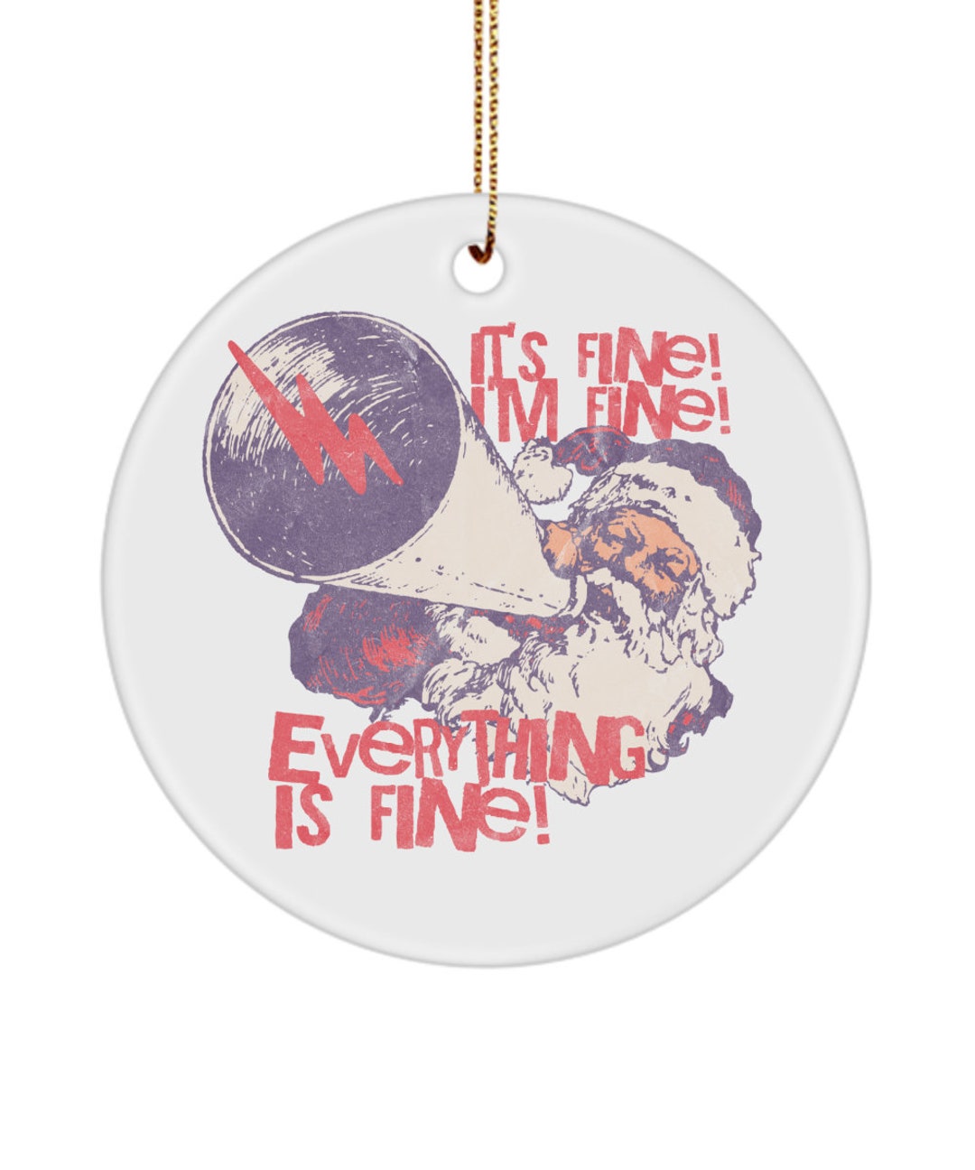 Its Fine Im Fine Everything is Fine Ornament, Introvert, Positivity ...
