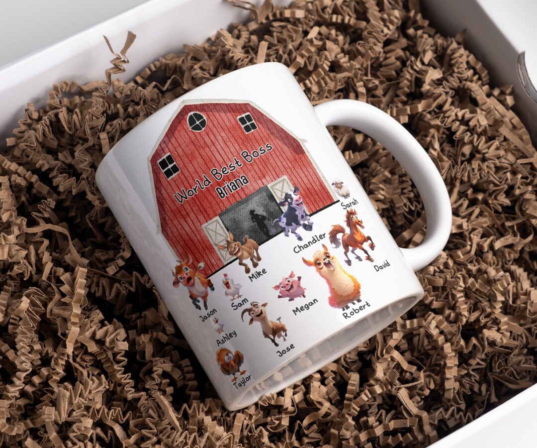 Worlds Best Boss Mug Personalized Mug for Her Farm Animal - Etsy