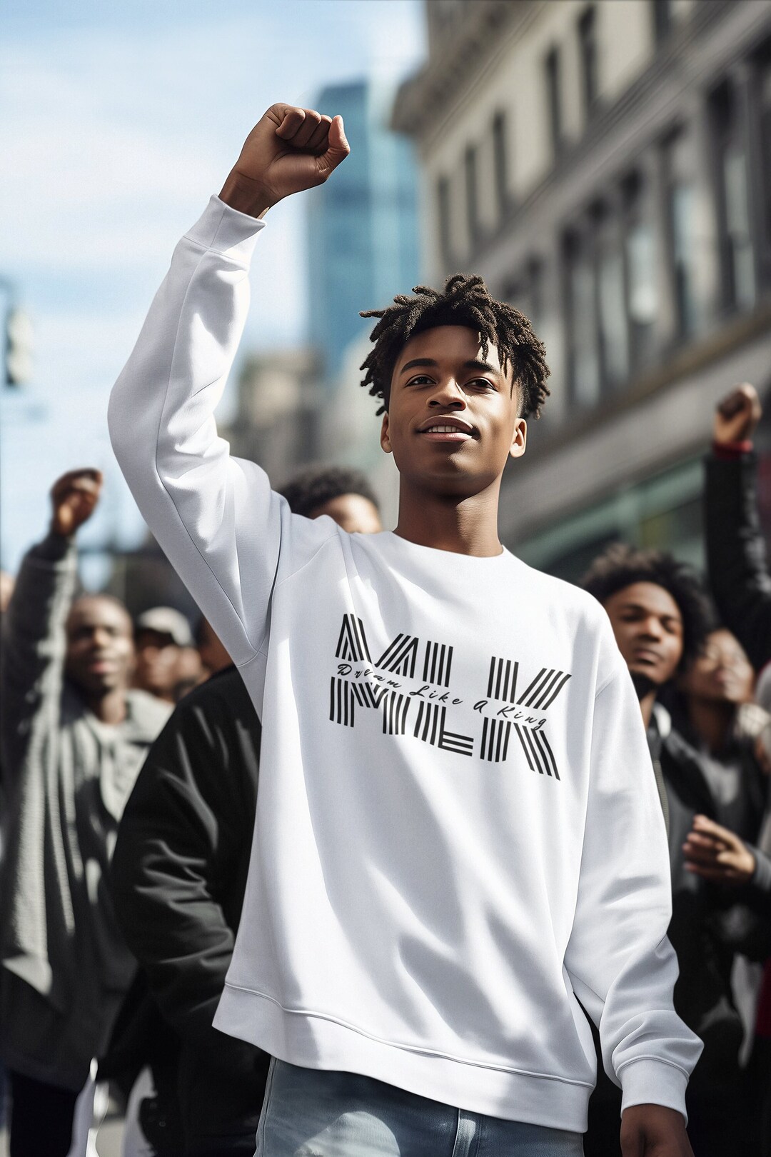 MLK Sweatshirt Dream Like A King, Juneteenth Martin Luther King Jr. Day ...