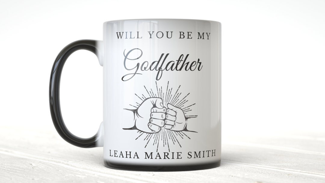 Godfather Proposal Gift - Will You Be My Godfather Color Changing Mug ...