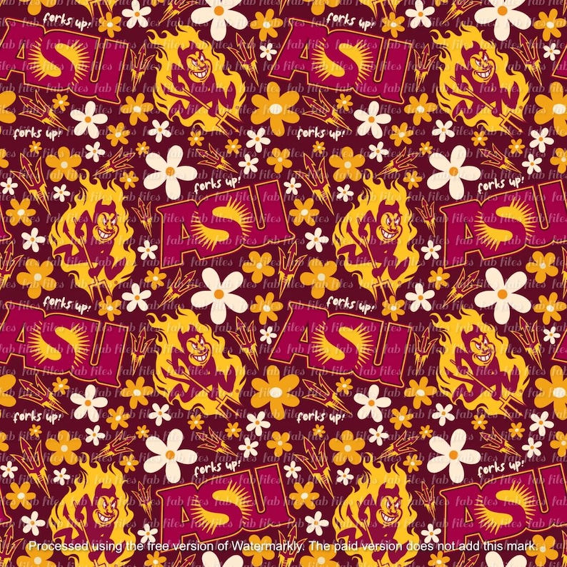 Asu-inspired Seamless Pattern | Digital Download | Maroon and Gold ...