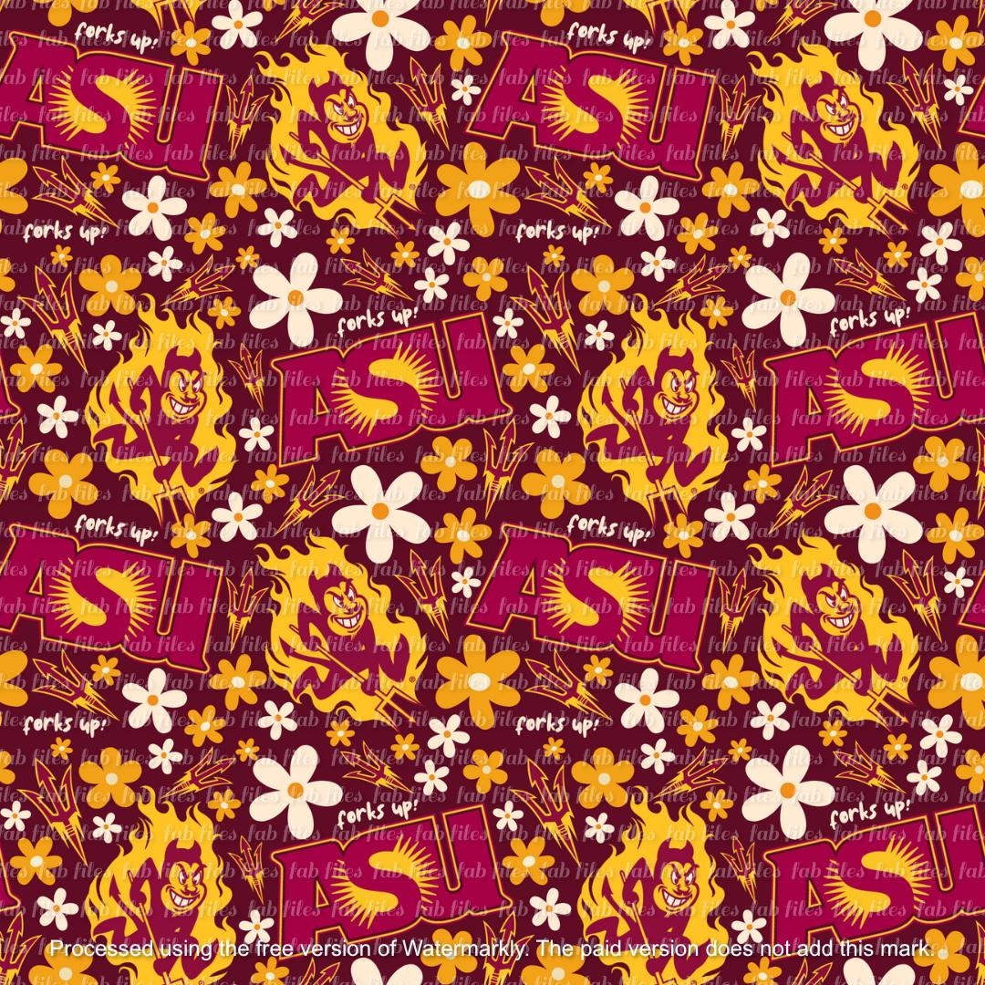 Asu-inspired Seamless Pattern | Digital Download | Maroon and Gold ...