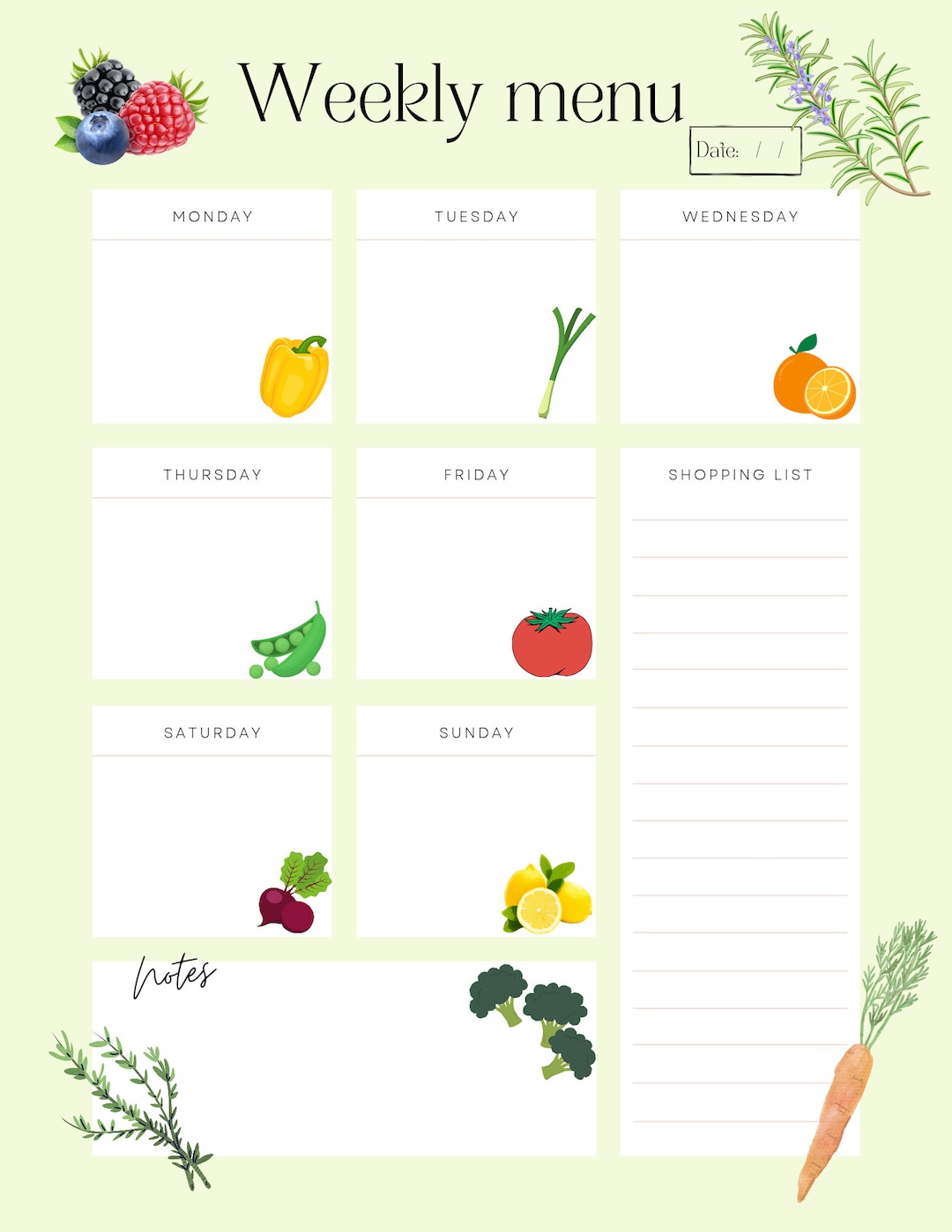 Meal Plan Prep Sheet (printable) - Etsy