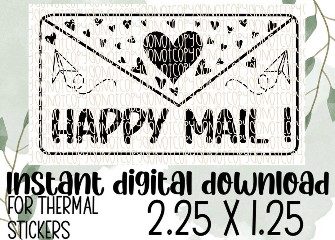 Happy Mail Envelope | PNG Design | Thermal Sticker | Sticker for ...