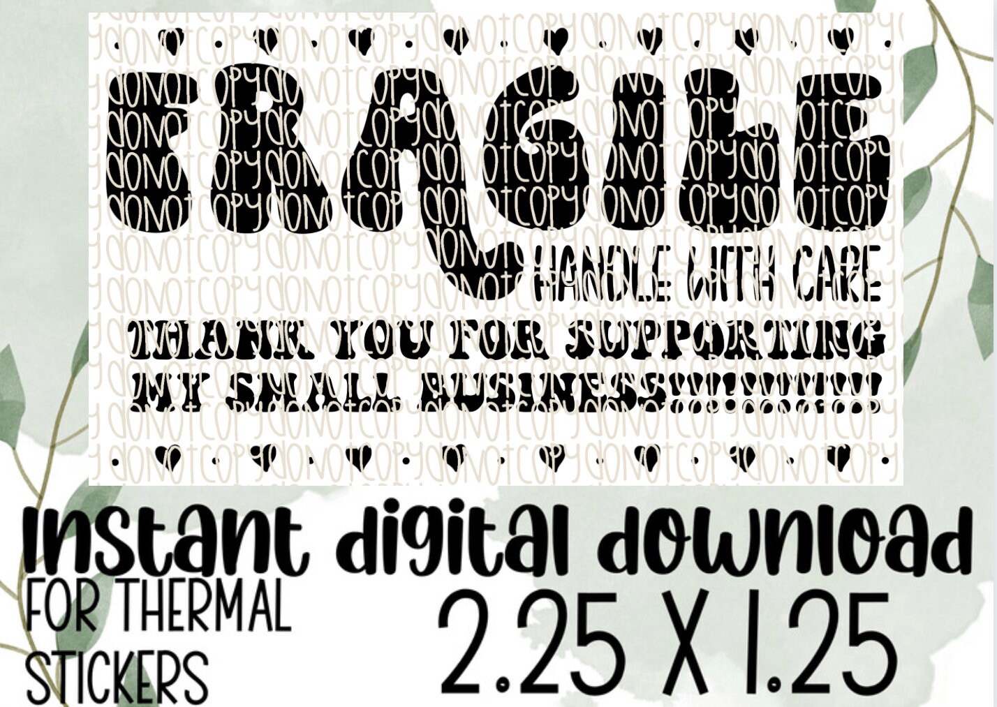 FRAGILE Png Download Thermal Printer Stickers Thermal Stickers Png ...