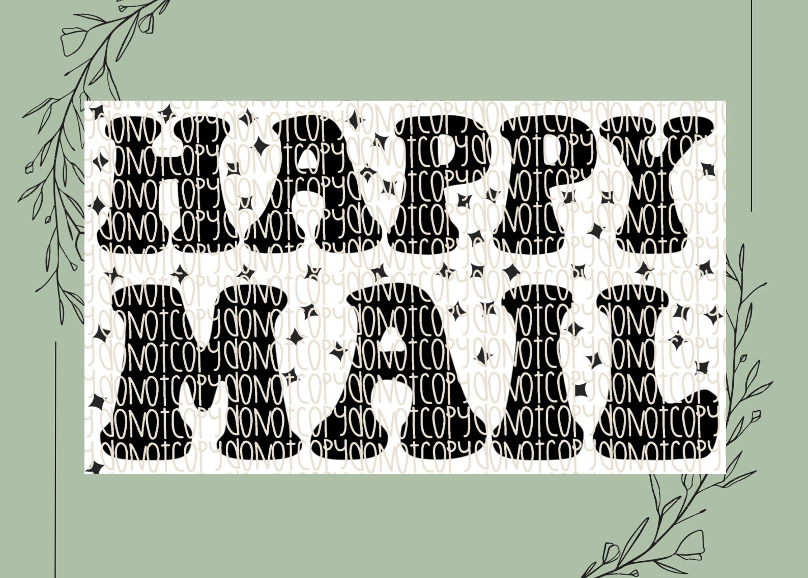 Happy Mail | PNG Download| SVG Download| Thermal Sticker Design| PNG ...
