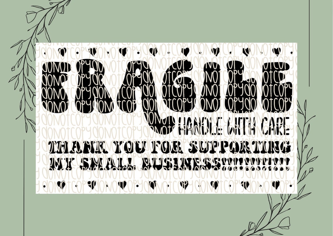 FRAGILE Png Download | Thermal Printer Stickers | Thermal Stickers ...