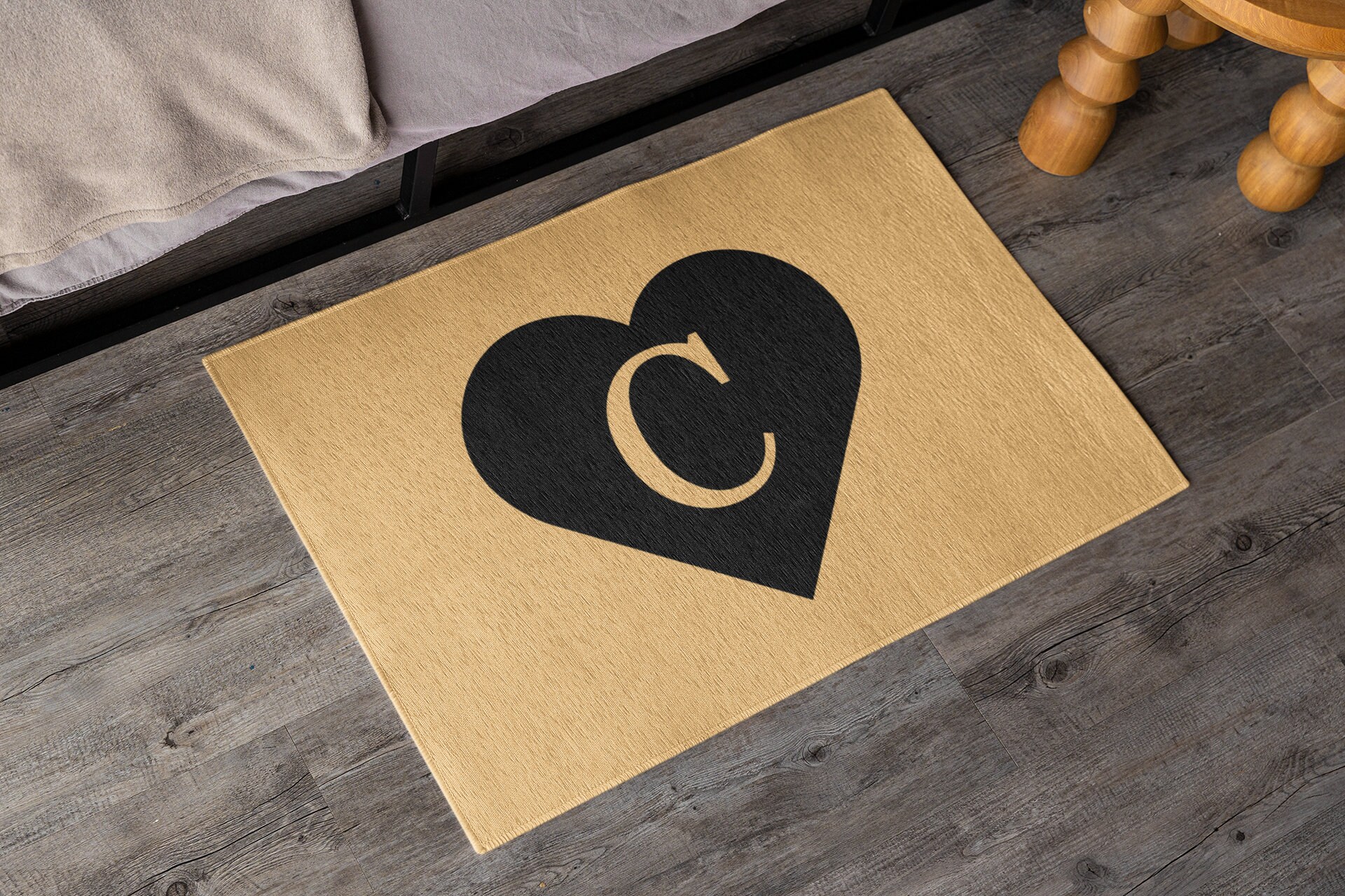 Personalized Rug Gift Custom Initial Rug Bedroom Rug Home Decor Gift ...