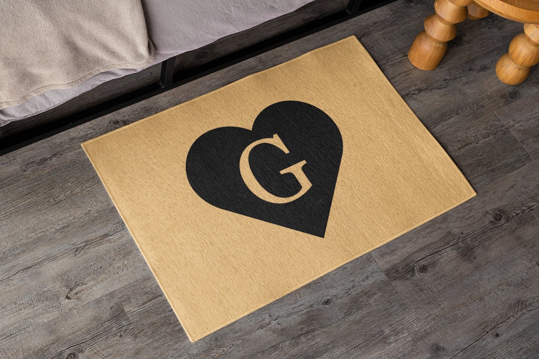Personalized Rug Gift Custom Initial Rug Bedroom Rug Home Decor Gift ...