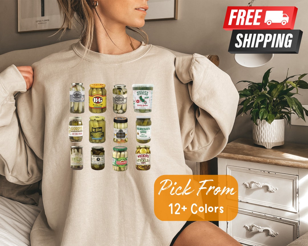 Vintage Canned Pickles Sweatshirt Pickle Lovers Sweater Homemade ...