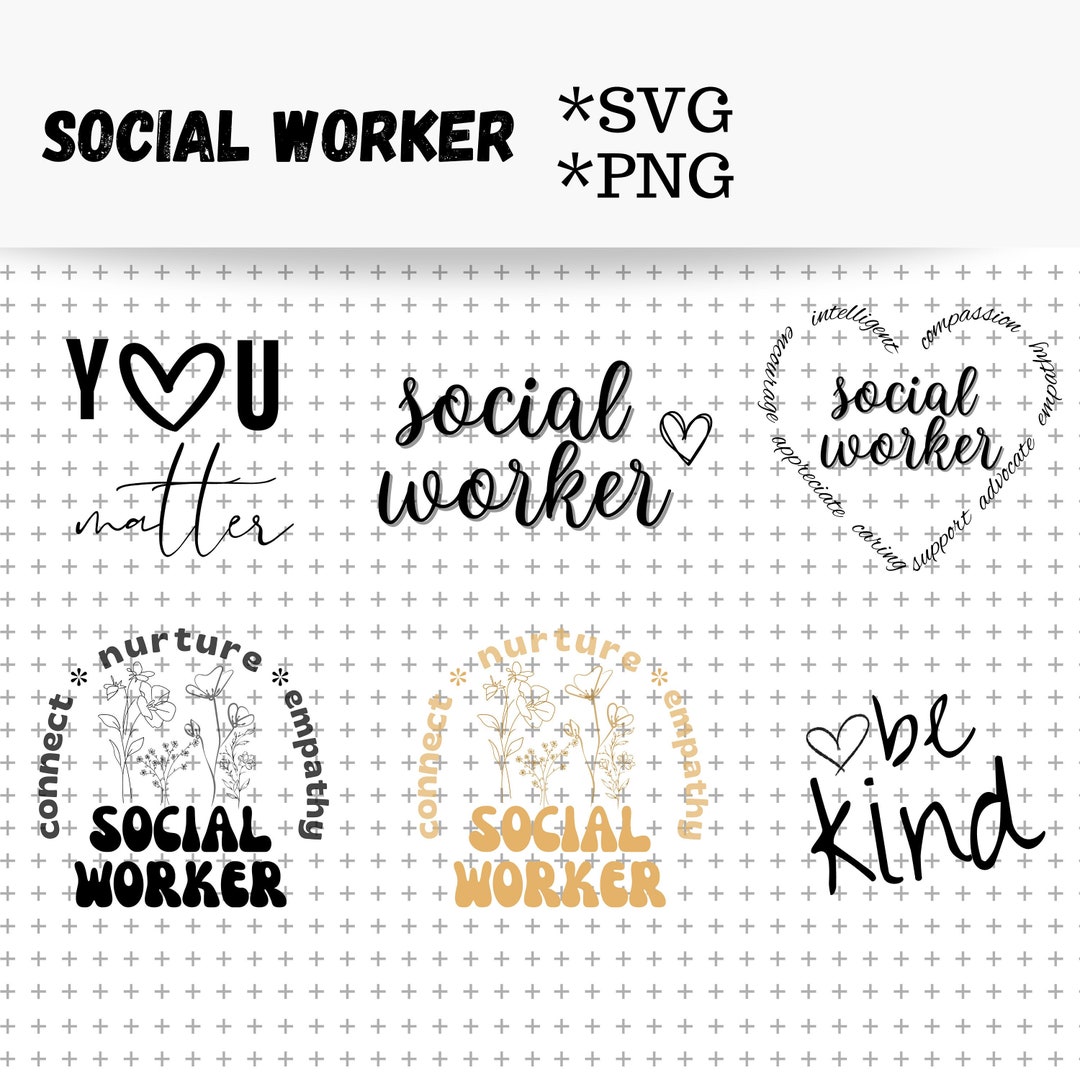 Social Worker SVG Bundle Design Social Worker Bundle SVG Digital ...
