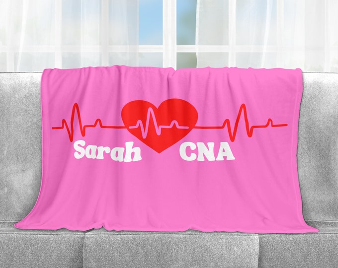 Personalized Nurse Blanket, Custom Throw Blanket With Name, Gift for ...