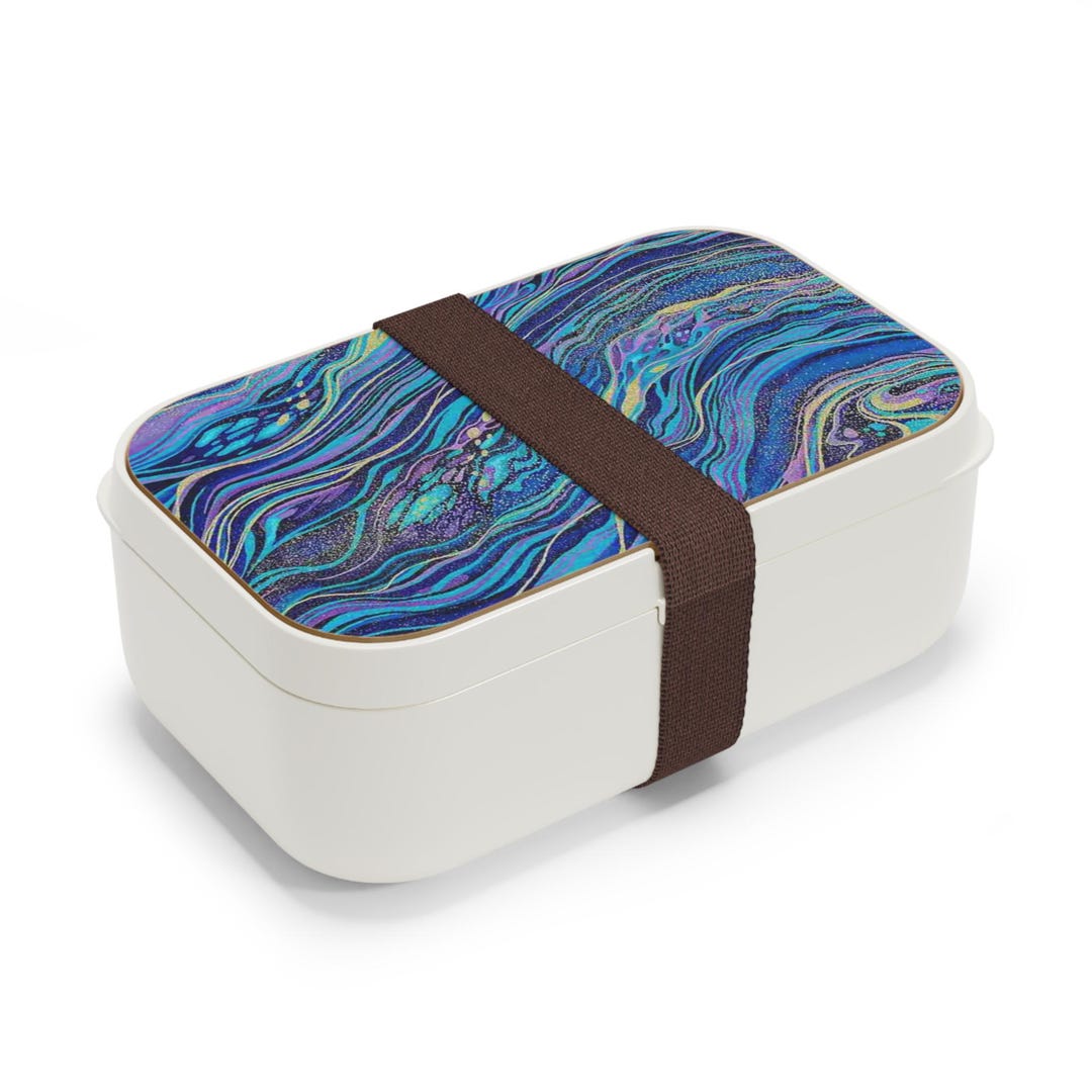 Blue Abstract Wave Bento Lunch Box - Etsy