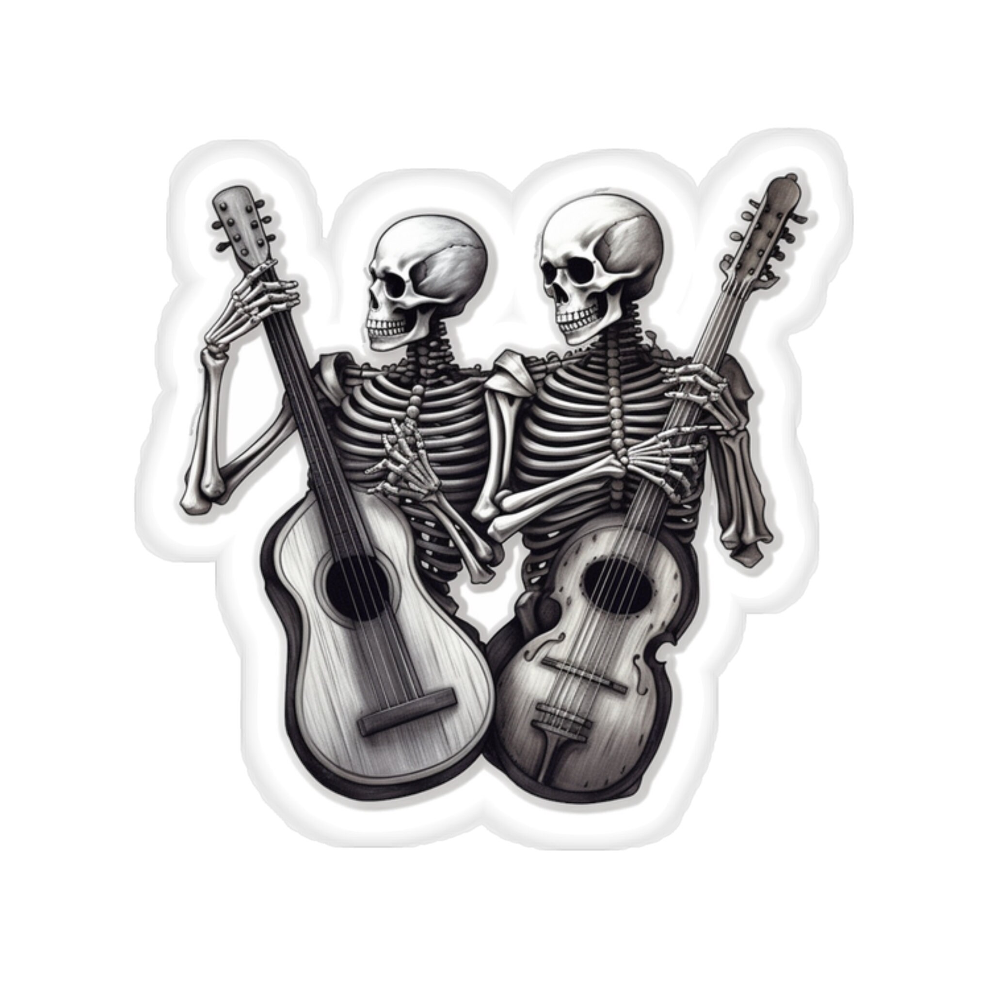 Realistic Skeletons Playing Instruments 1 - Etsy