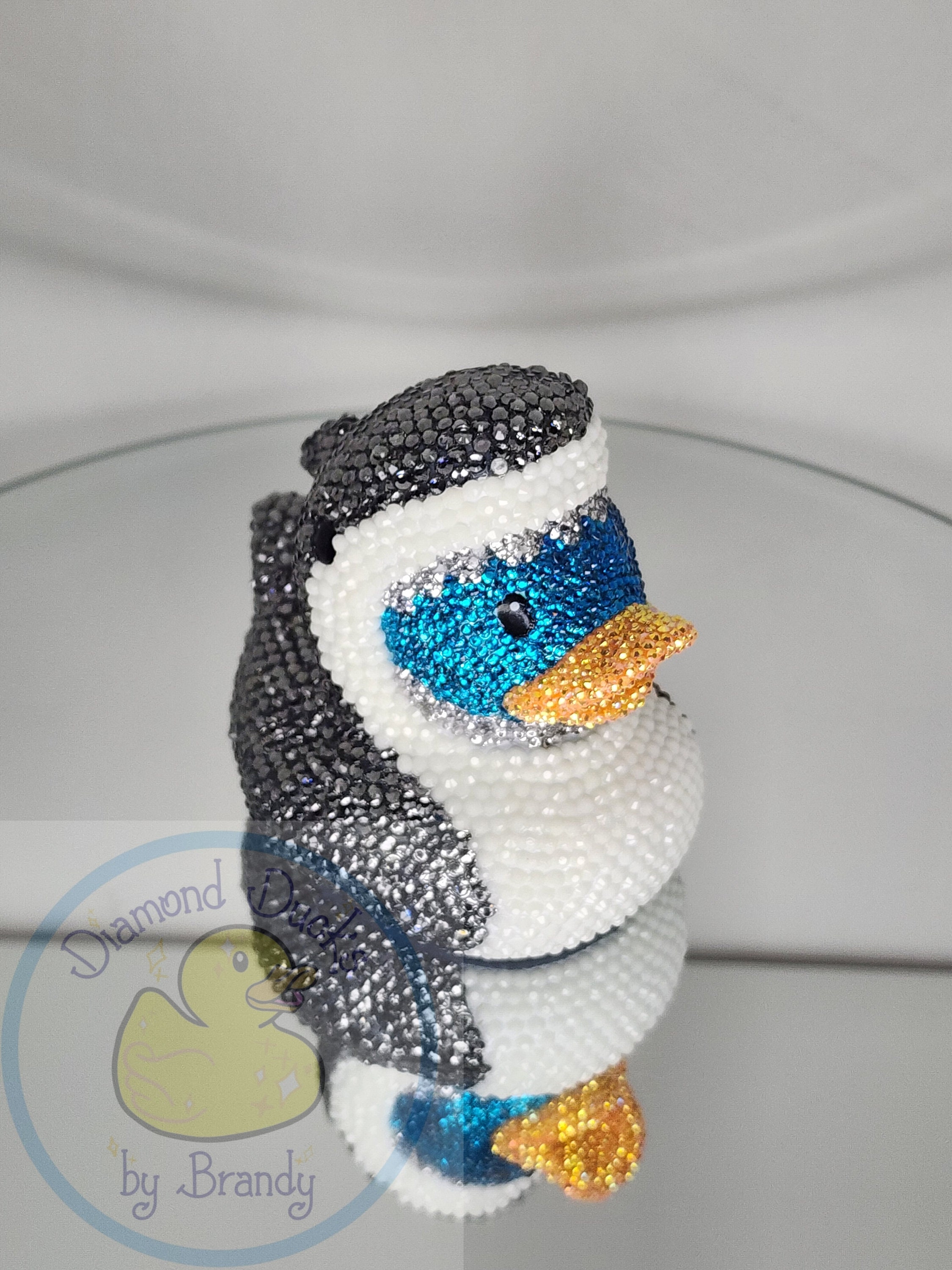 Bikini Blue Shark Duck, Rhinestone Duck, Diamond Duck, Cute Duck Gifts ...